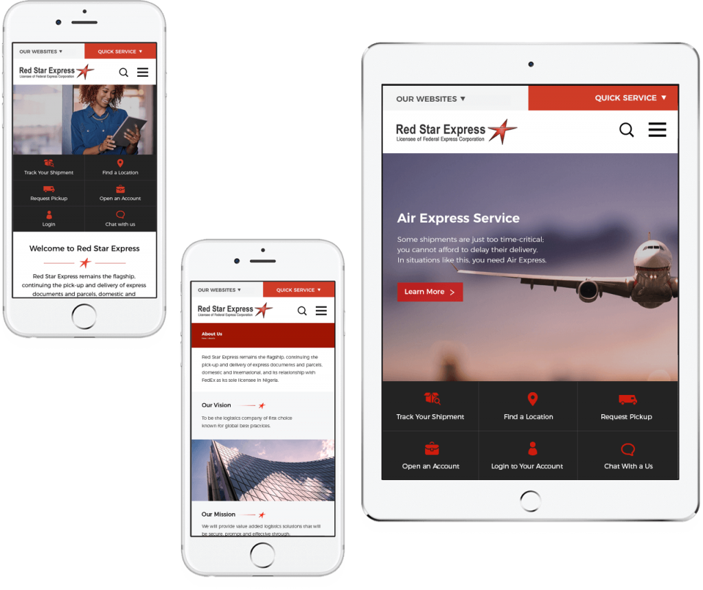 Website Redesign for Red Star Express PLC - CKDIGITAL