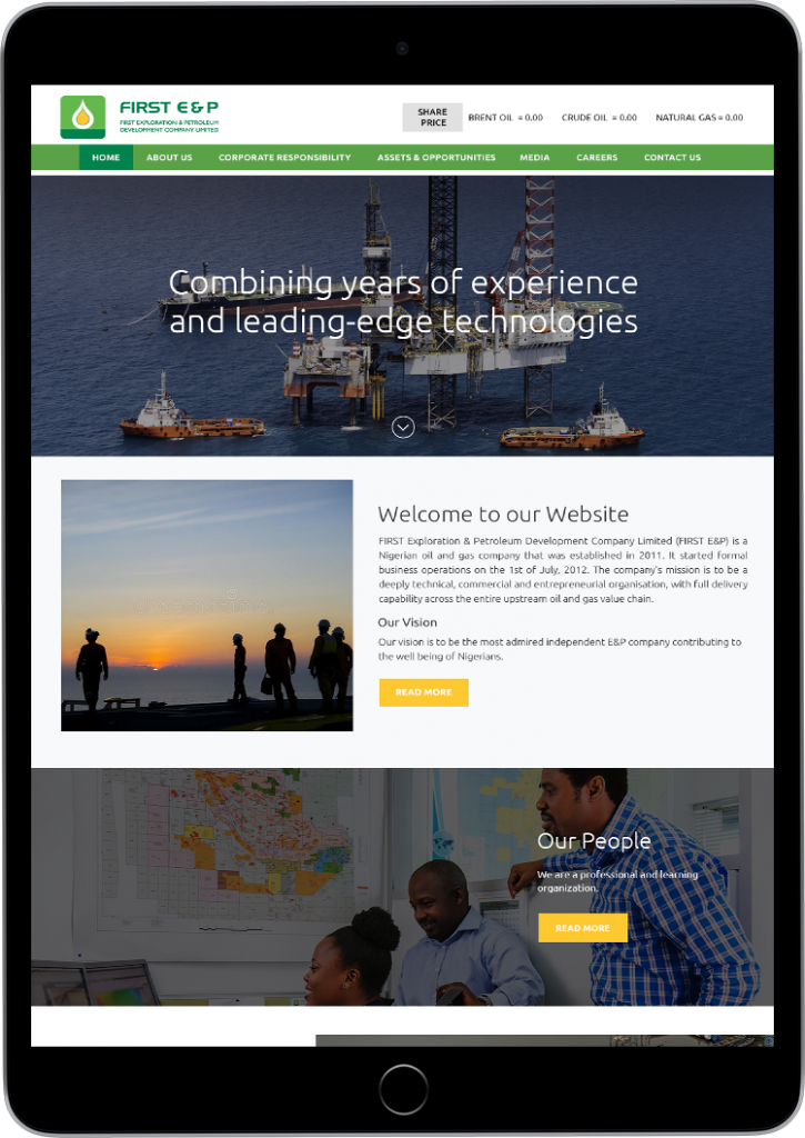 Website Redesign for First E&P - CKDIGITAL