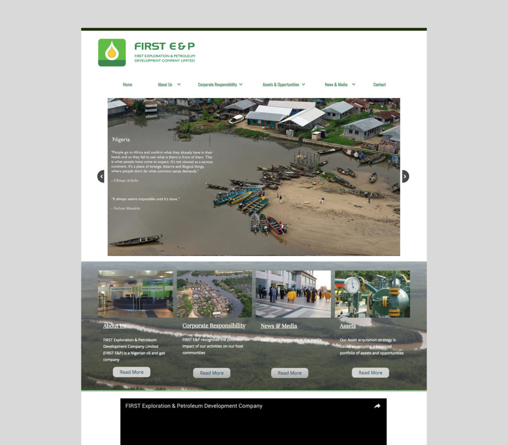 Website Redesign for First E&P - CKDIGITAL